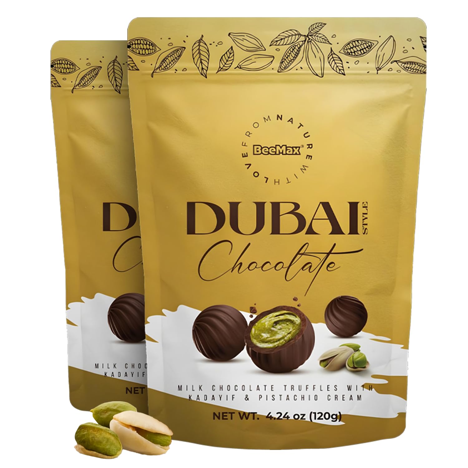 Beemax Dubai Chocolate Truffles 4.24 OZ (120g) X 12 – H FOODS LLC