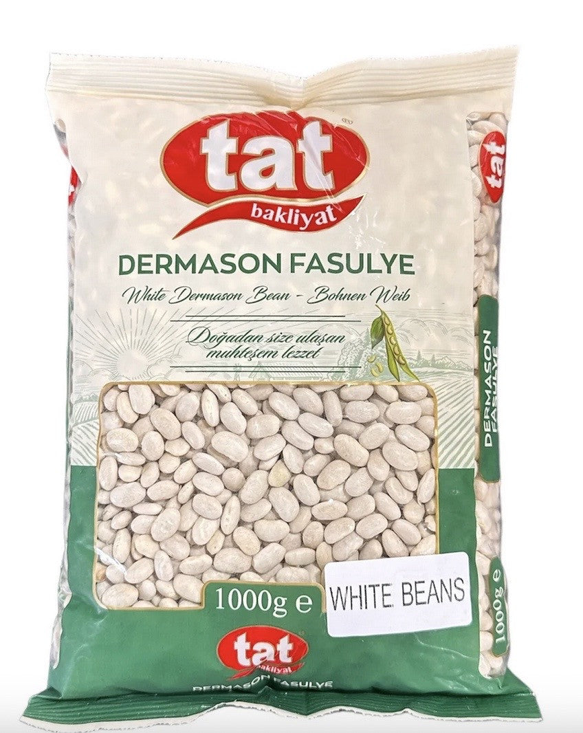 TAT WHITE BEANS (dermason) 1000 GR X 15/CS - TATB1007 – H FOODS LLC