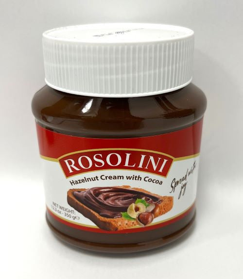 ROSOLINI HAZELNUT CREAM WITH CACAO IN PET JAR 350gr X 12/CS - ROSH350 – H FOODS LLC